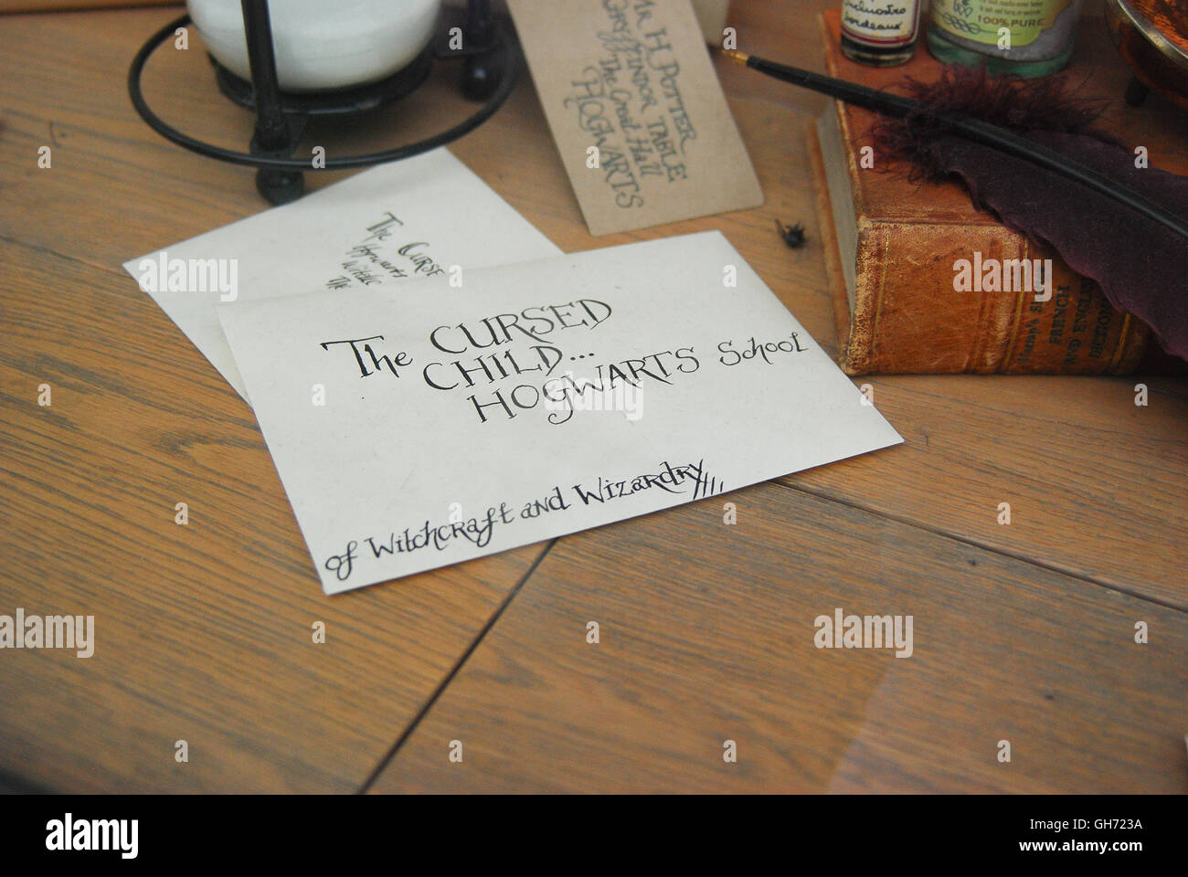 A bookstore window displays advertising for the latest book in the ...