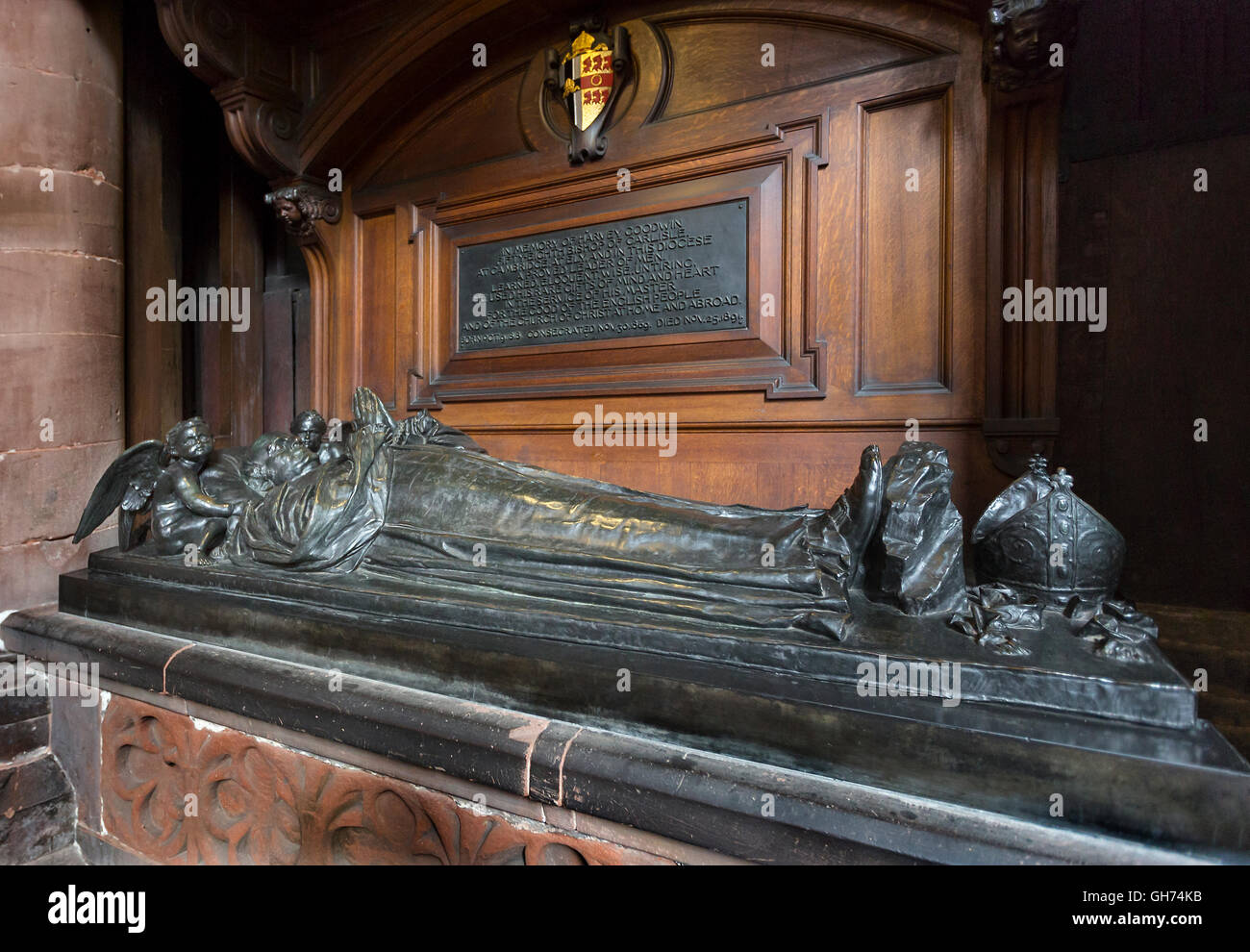 Bishop of Carlisle Harvey Goodwin's tomb in Carlisle cathedral Stock ...