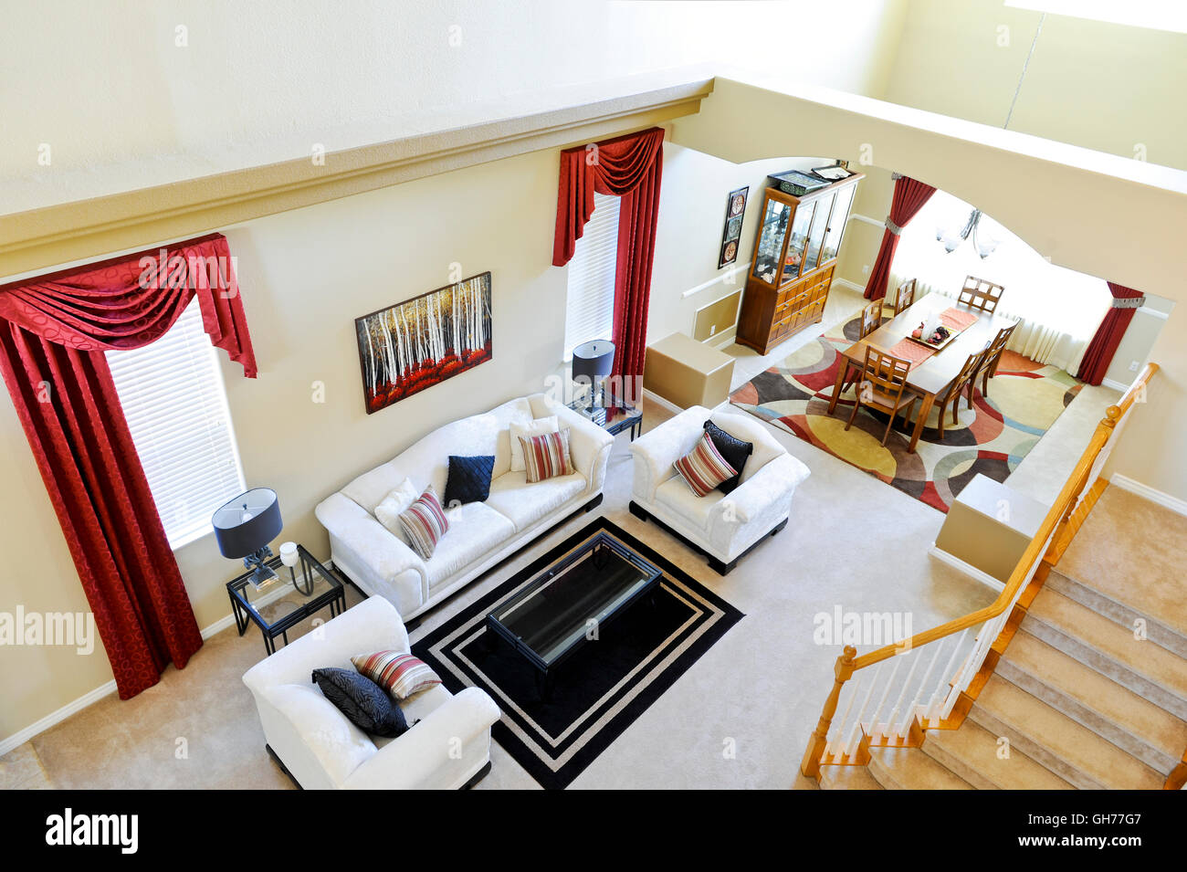 Living room view from above family hi-res stock photography and images ...