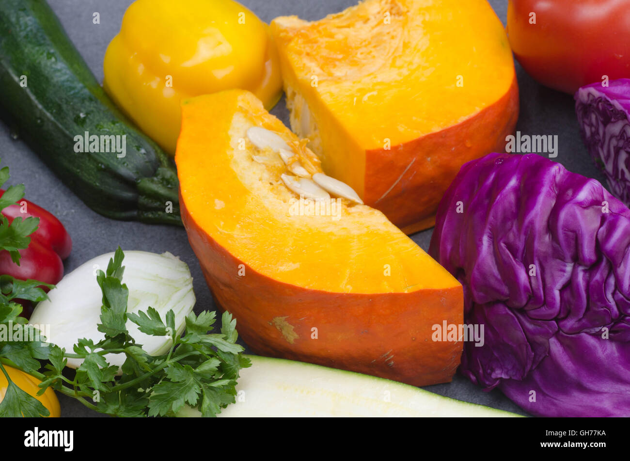 group of colorful summer vegetables Stock Photo - Alamy