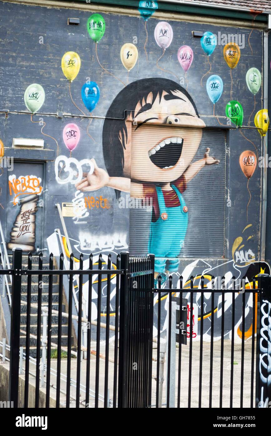 Graffiti and Street Art around Sydenham on August 09, 2016, in Sydney ...