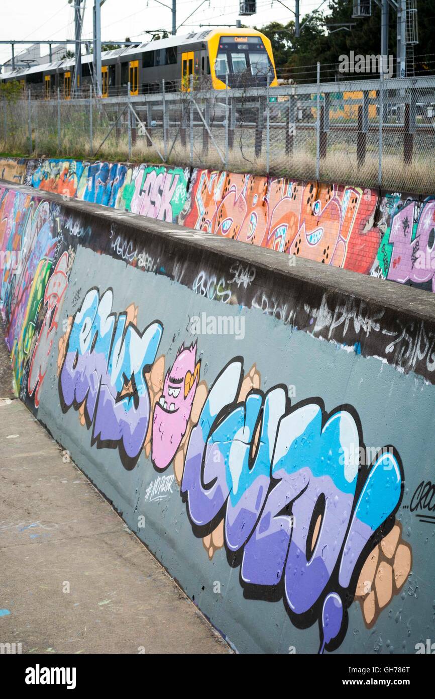 Graffiti and Street Art around Sydenham on August 09, 2016, in Sydney ...