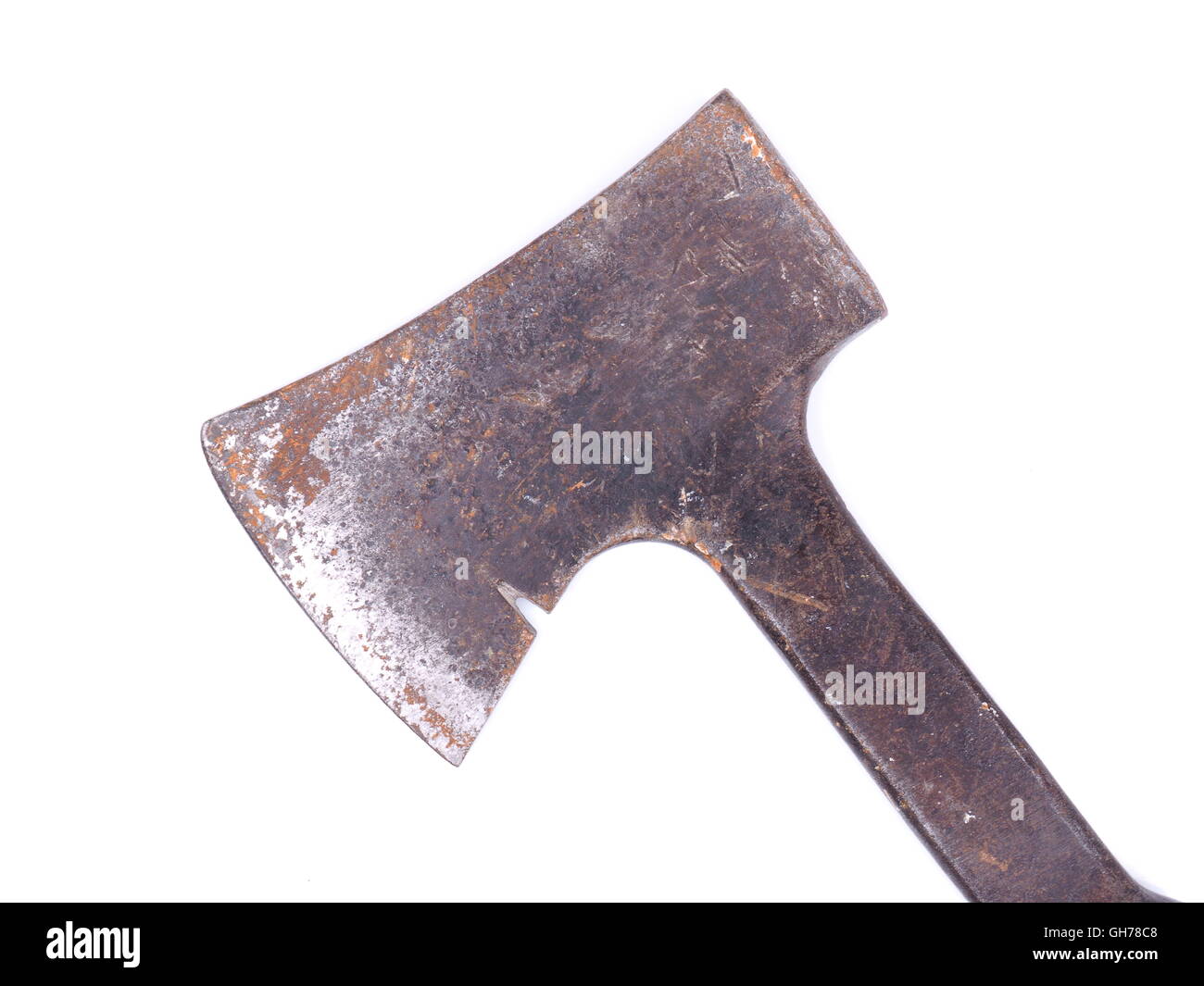 old ax on a white background Stock Photo - Alamy