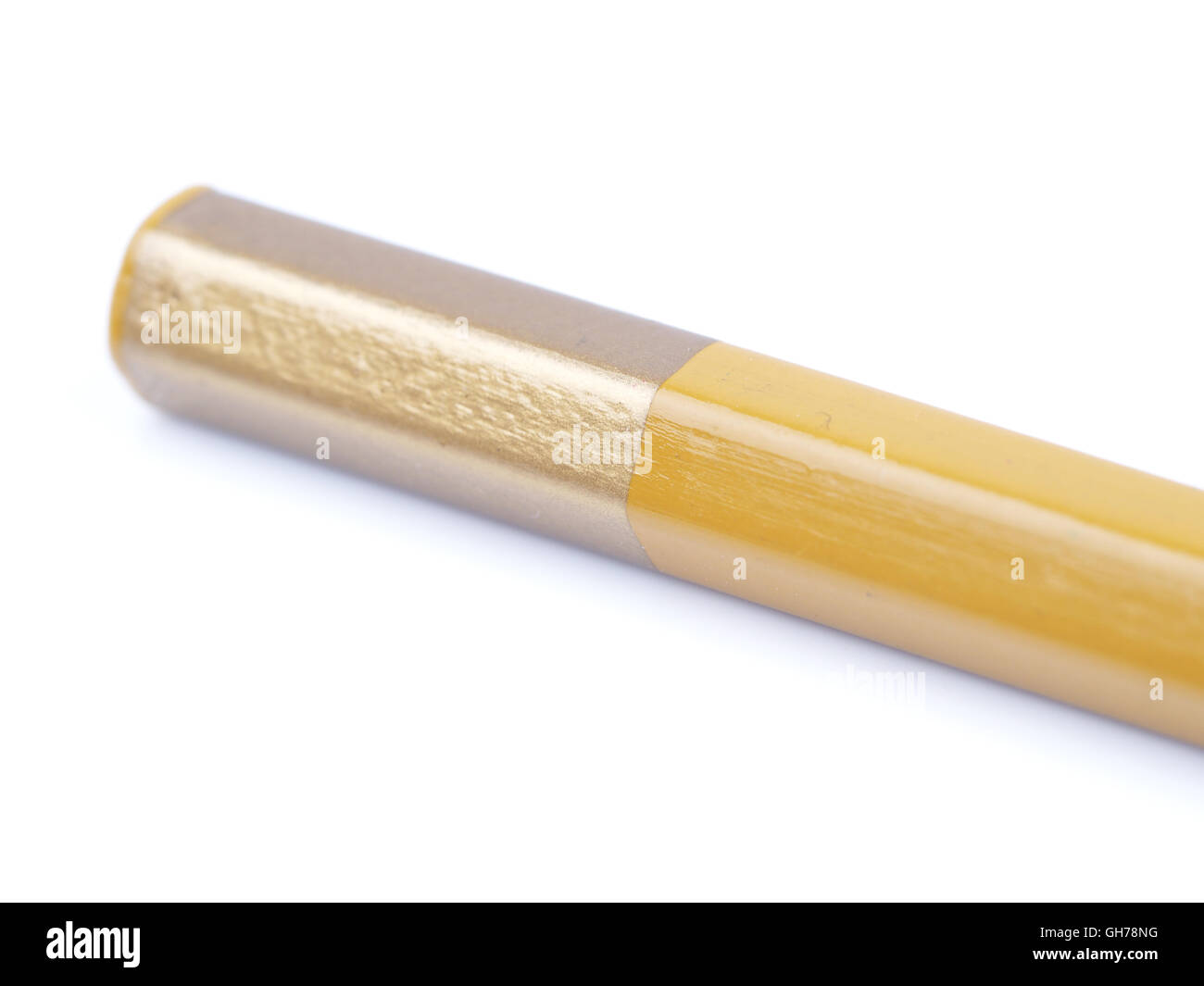 beige pencil on a white background Stock Photo - Alamy