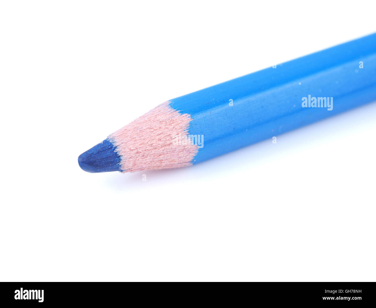 blue pencil on a white background Stock Photo - Alamy