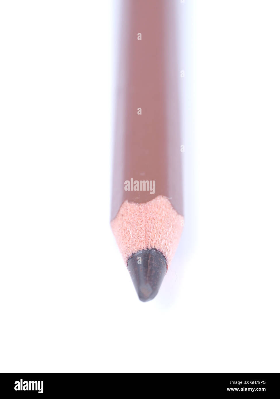 brown pencil on a white background Stock Photo - Alamy