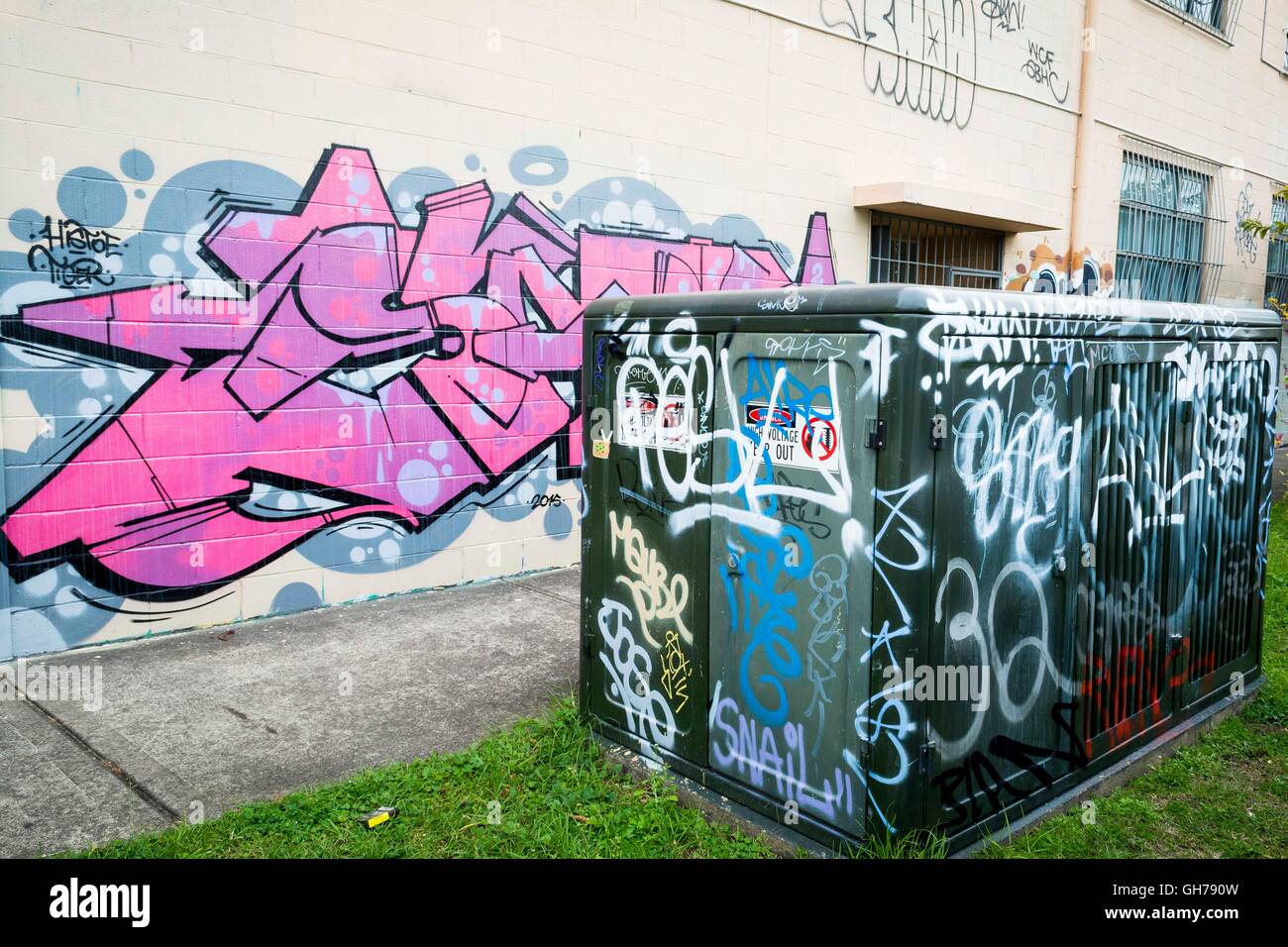 Graffiti and Street Art around Sydenham on August 09, 2016, in Sydney ...