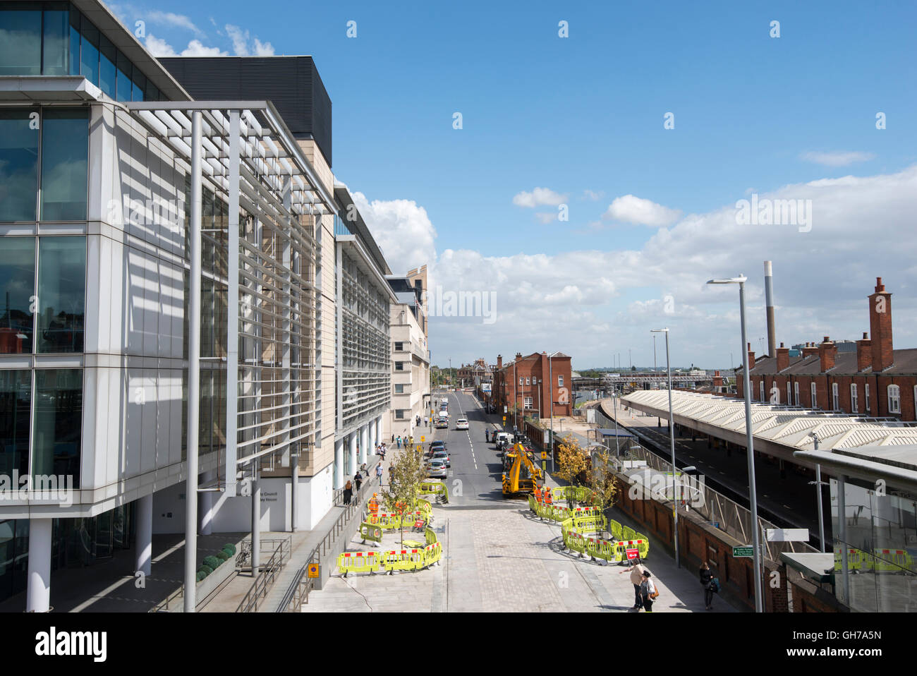 Construction Work on Station Street in Nottingham City, Nottinghamshire ...