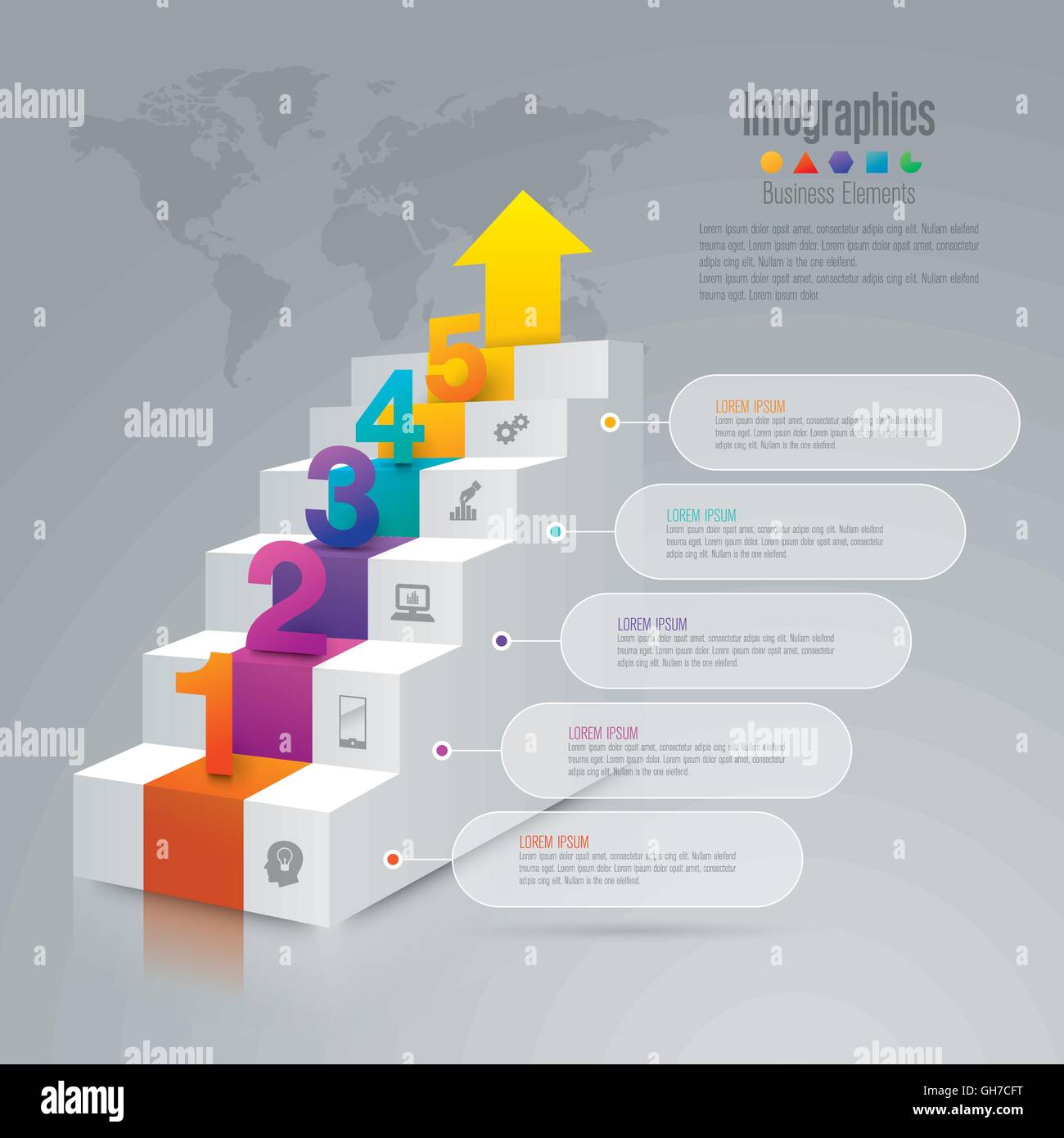 Infographics template vector illustration and business icons Stock ...