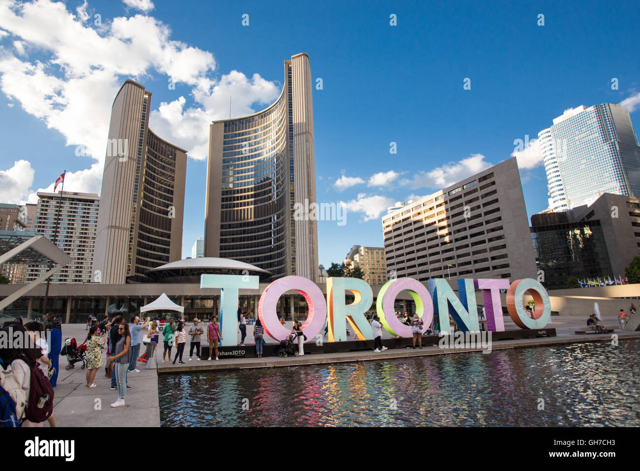 Toronto sign city hall Stock Photo - Alamy