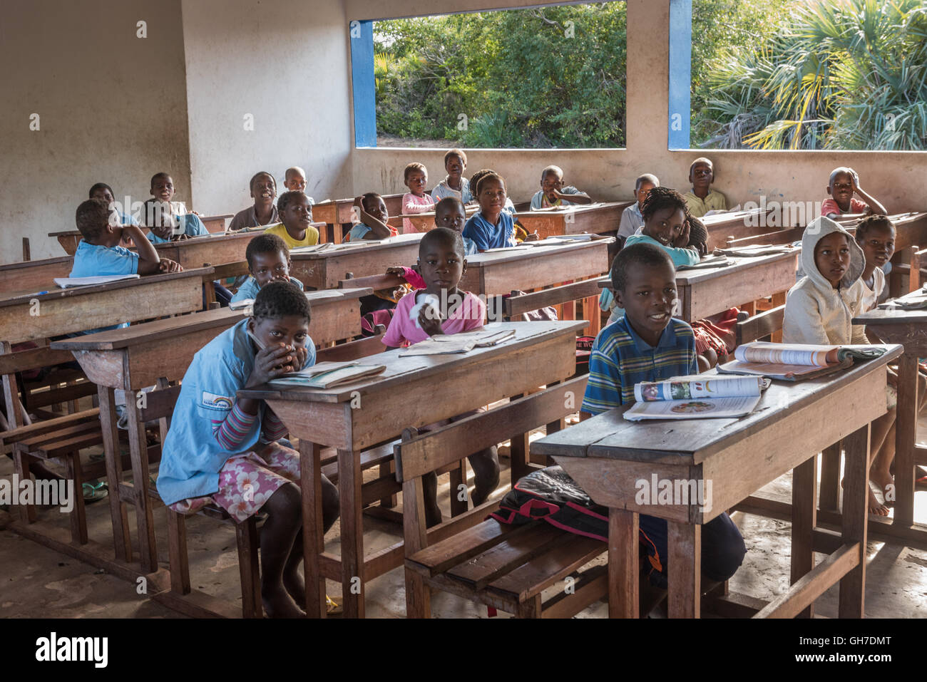 Classroom at Benguerra Island School Mozambique Stock Photo - Alamy