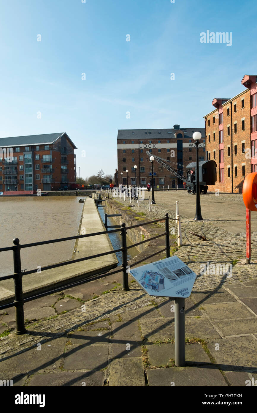 Spring sunshine brings visitors to Gloucester Docks, Gloucester, UK ...