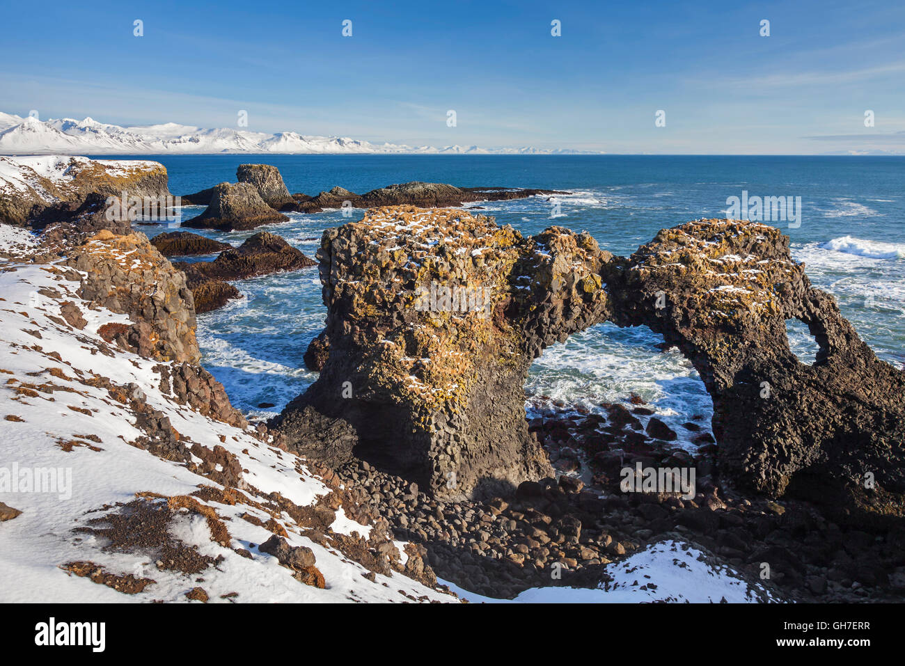 Gatklettur - Arch Rock - cliff with natural arch near Arnarstapi ...