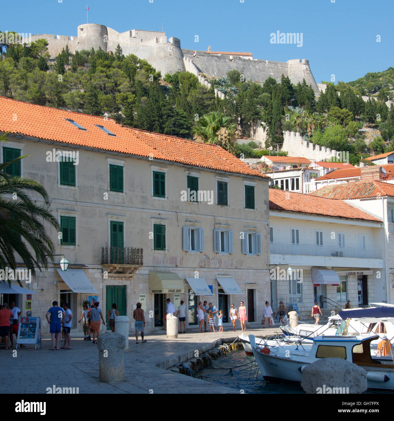 Scene from the island of Hvar, near Split, CRoatia Stock Photo - Alamy