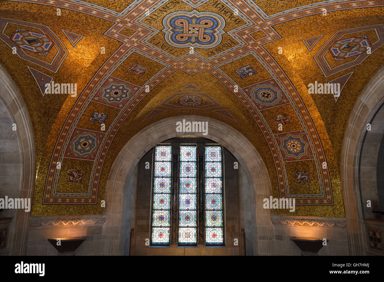 Front entrance ceiling of the ROM Toronto mosaic That All Men May Know ...