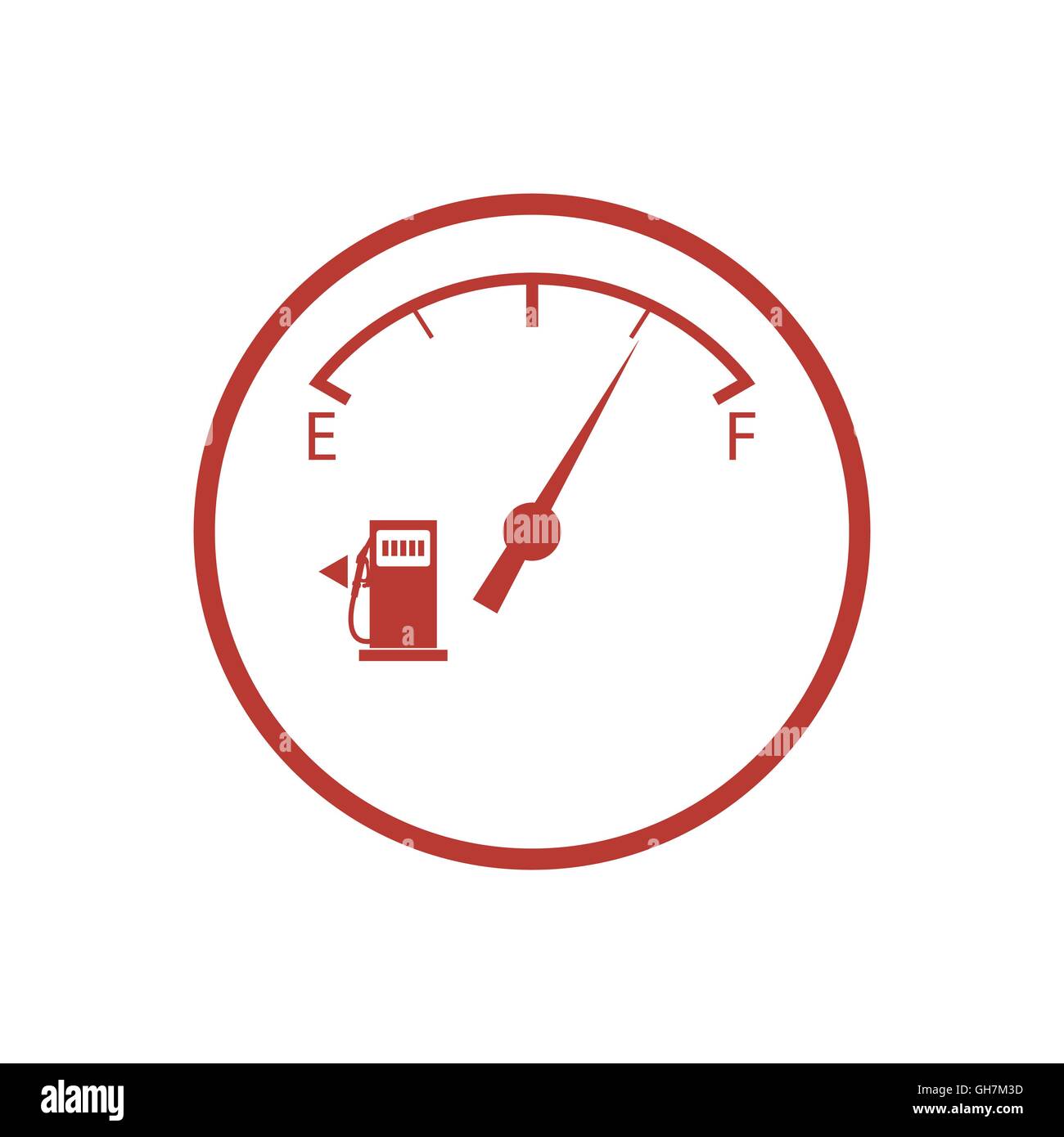Stylized icon of the automobile fuel sensor on a white background Stock ...