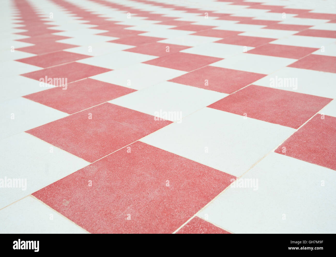 Abstract red and white checked tile floor background wallpaper Stock ...