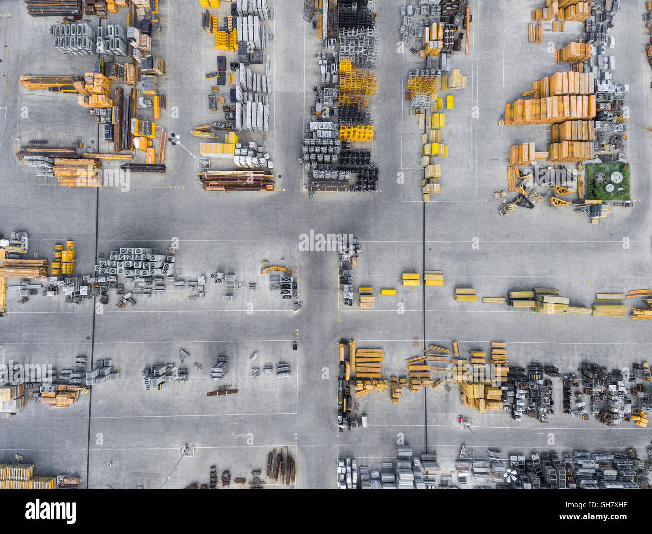Industrial storage place, view from above Stock Photo - Alamy