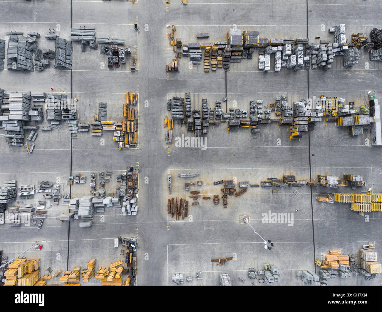 Industrial storage place, view from above Stock Photo - Alamy
