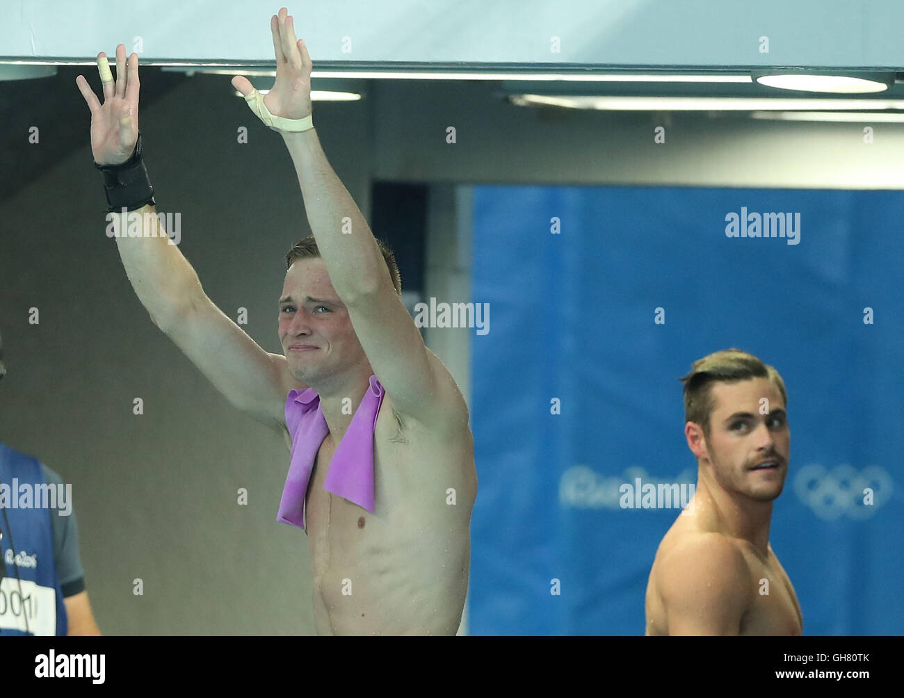 Rio De Janeiro, Brazil. 8th Aug, 2016. David Boudia (R) and Steele ...