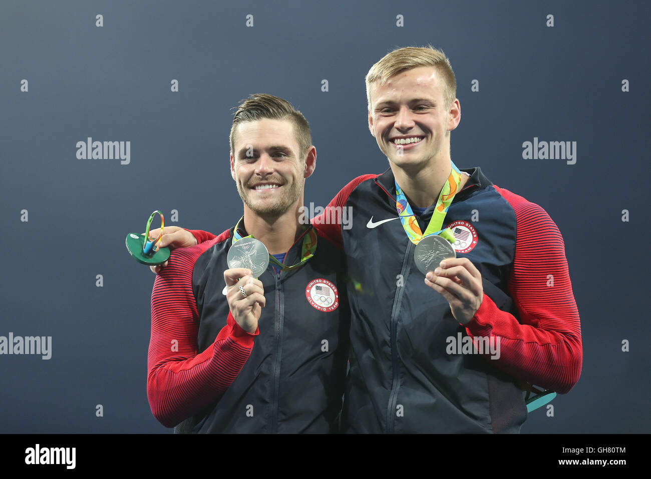 Rio De Janeiro, Brazil. 8th Aug, 2016. David Boudia (L) and Steele ...