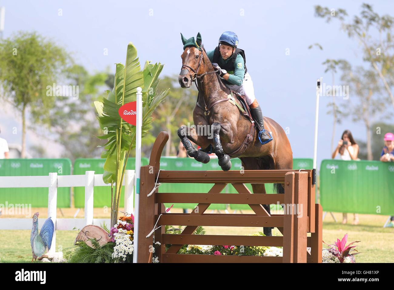 Rio de Janeiro, Brazil. 8th August, 2016. Fence 24. Carlos Parro (BRA ...