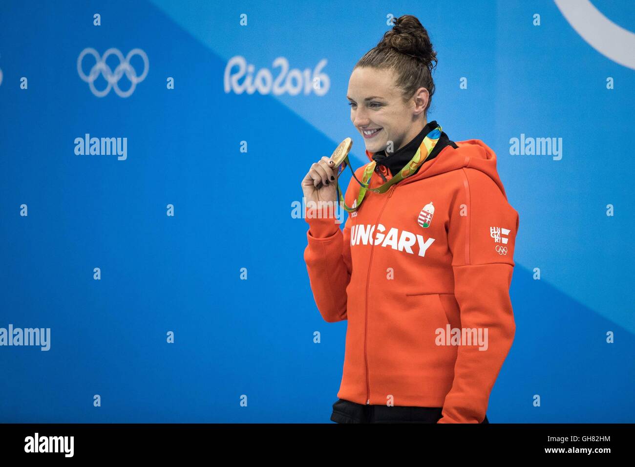 Rio de Janeiro, Brazil. 8th August, 2016. Katinka Hosszu (HUN) wins ...
