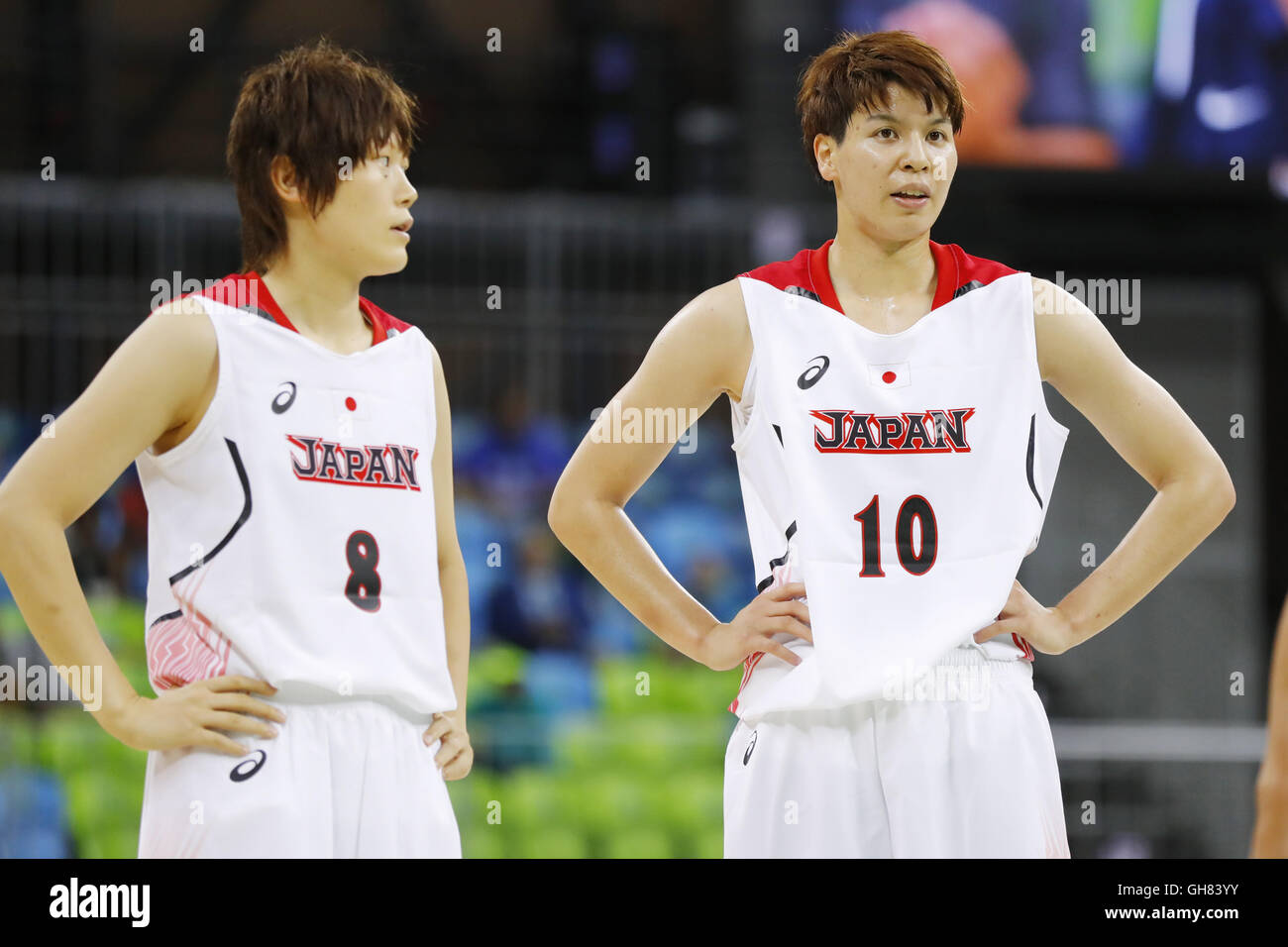 Rio de Janeiro, Brazil. 8th Aug, 2016. (L-R) Maki Takada, Ramu Tokashiki (JPN) Basketball ...