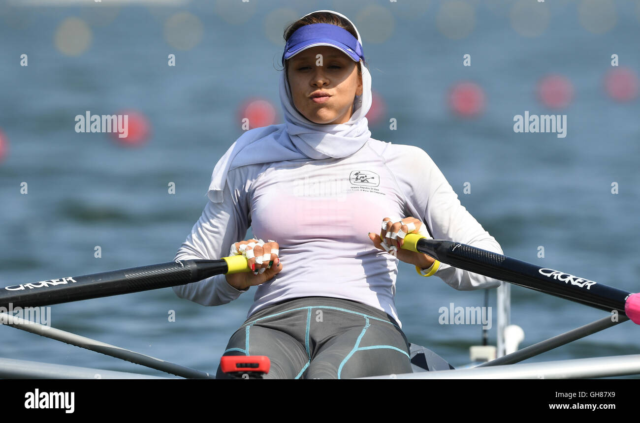 Rio de Janeiro, Brazil. 9th Aug, 2016. Mahsa Javar of Iran competes ...