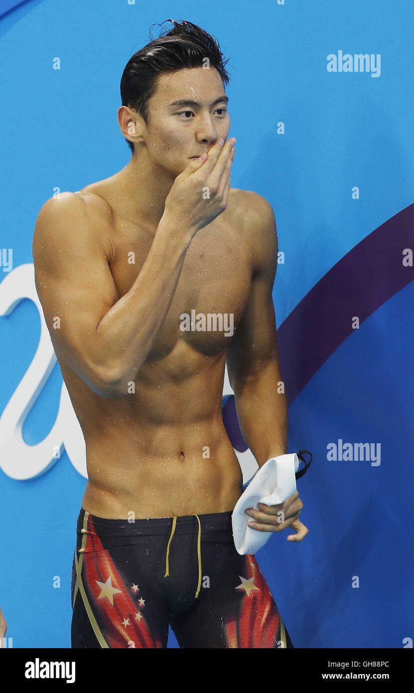 Rio de Janeiro, Brazil. 9th August, 2016. China's Ning Zetao reacts ...
