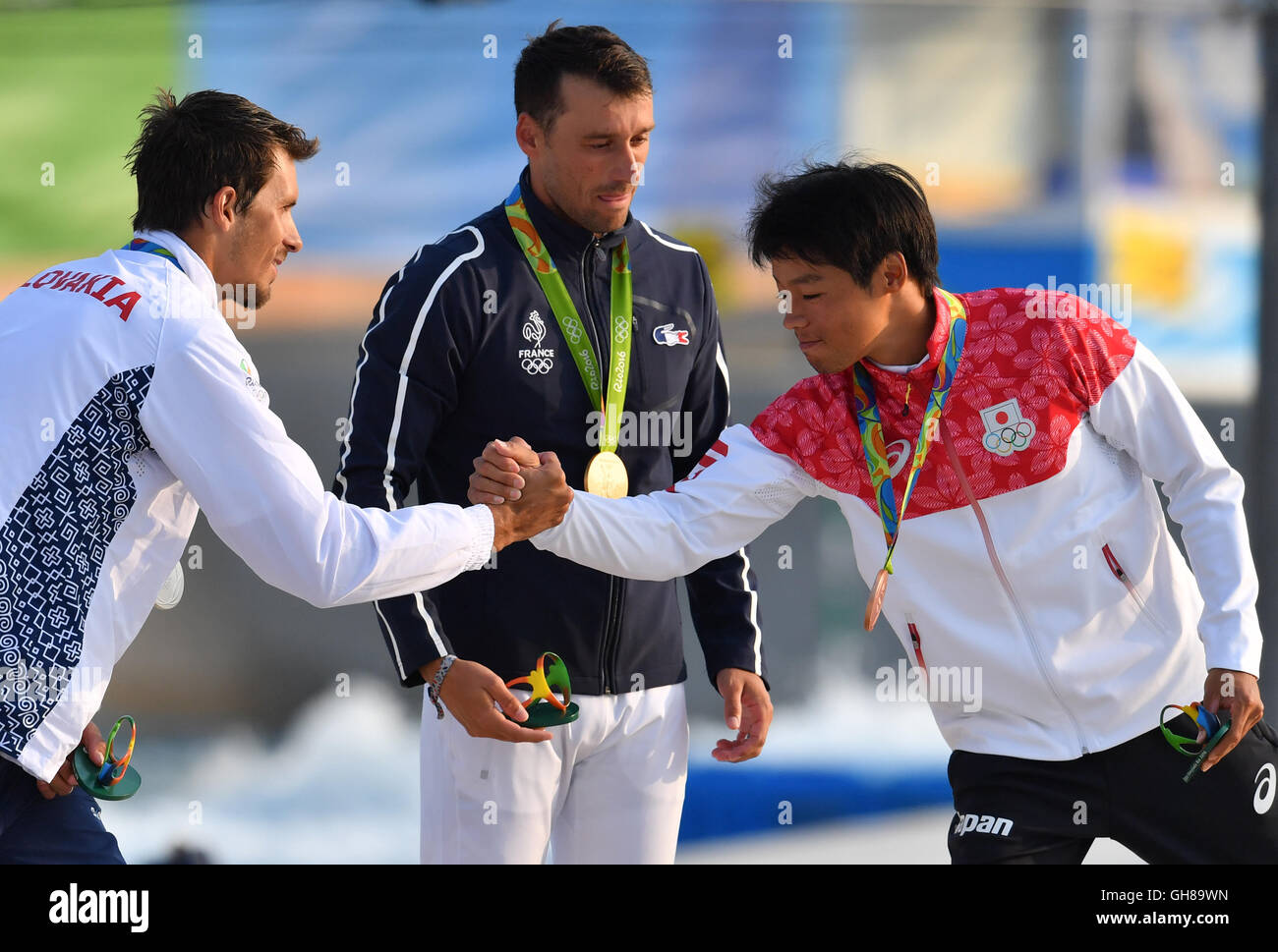 Rio de Janeiro, Brazil. 9th Aug, 2016. (L-R) Matej Benus of Slovakia ...
