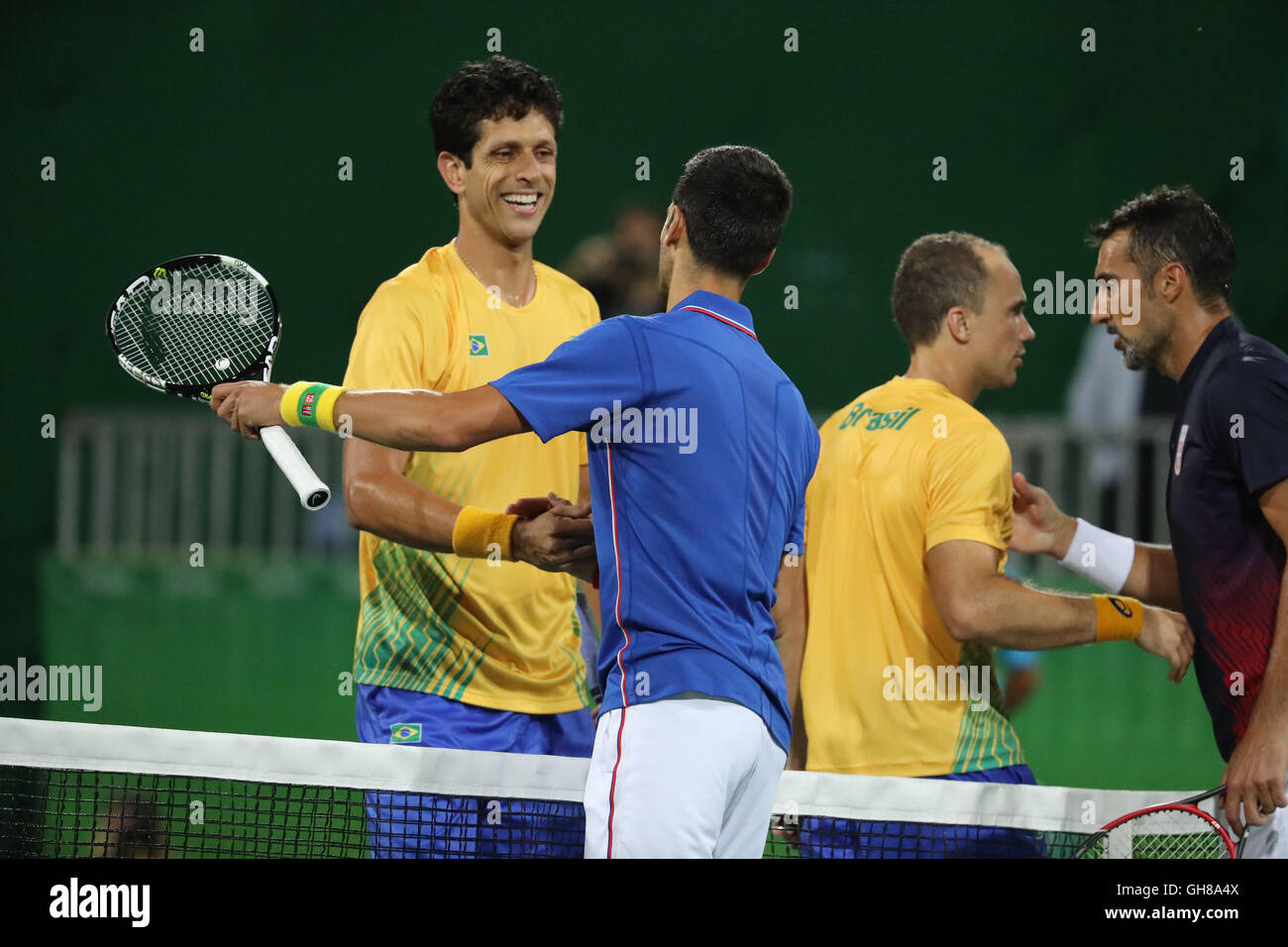 Rio de Janeiro, Brazil. 8th Aug, 2016. The duo of Brazilian tennis ...