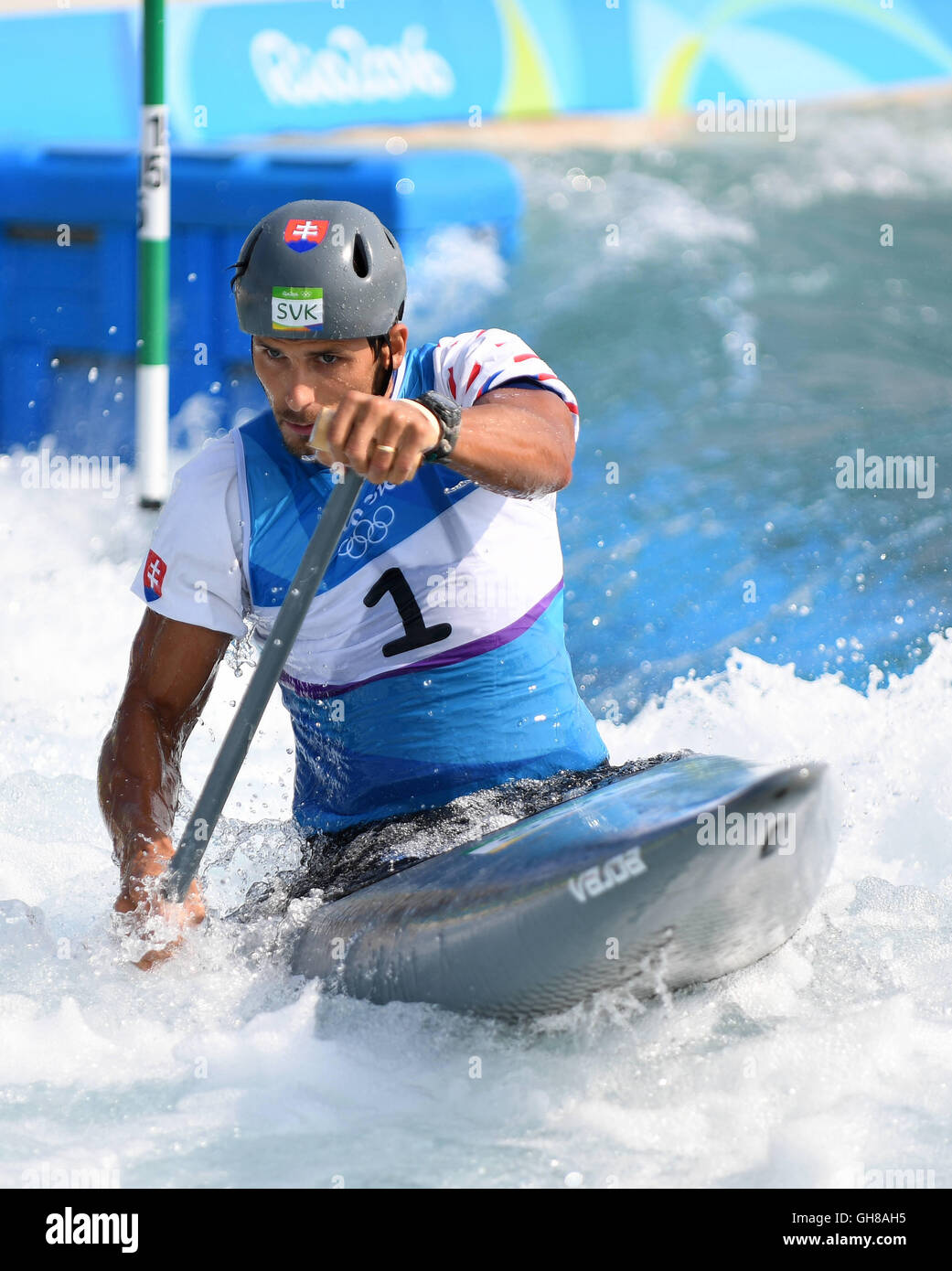 Rio de Janeiro, Brazil. 09th Aug, 2016. Matej Benus (SVK). Canoe slalom ...