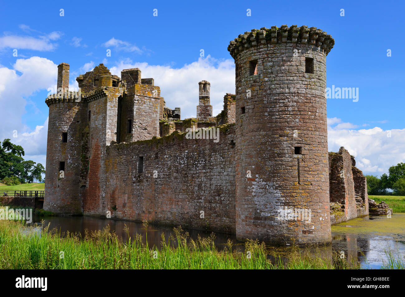 Caerlaverock Castle near Dumfries, Dumfries & Galloway, Scotland Stock ...