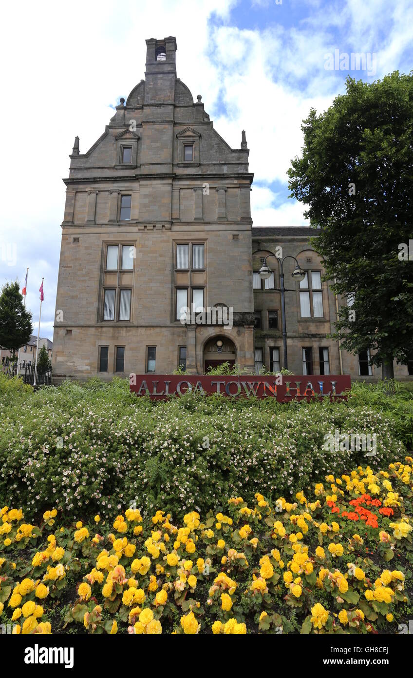 Exterior of Alloa Town hall Alloa Scotland July 2016 Stock Photo - Alamy