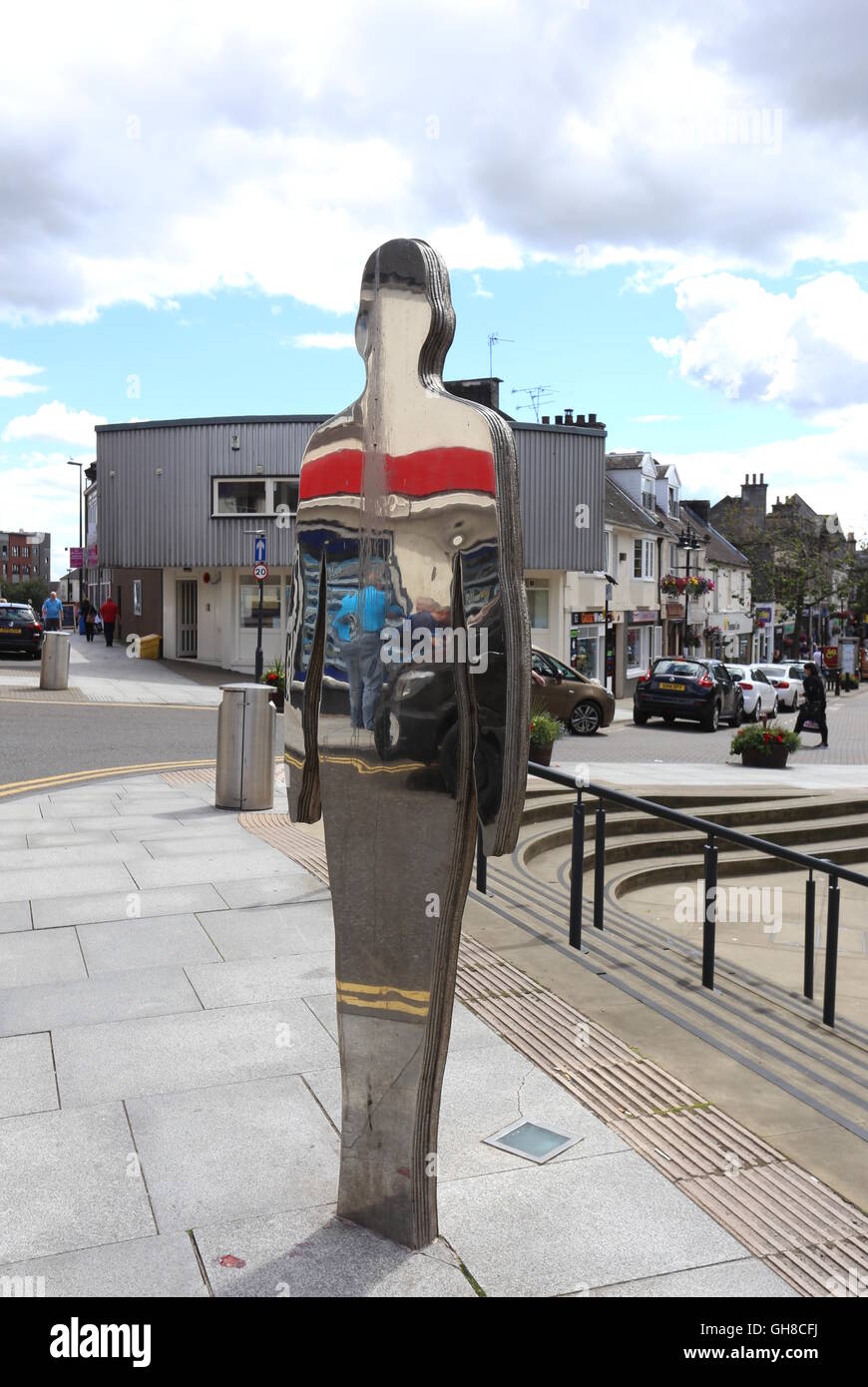 The Sentinels polished stainless steel reflective artwork by Rob ...