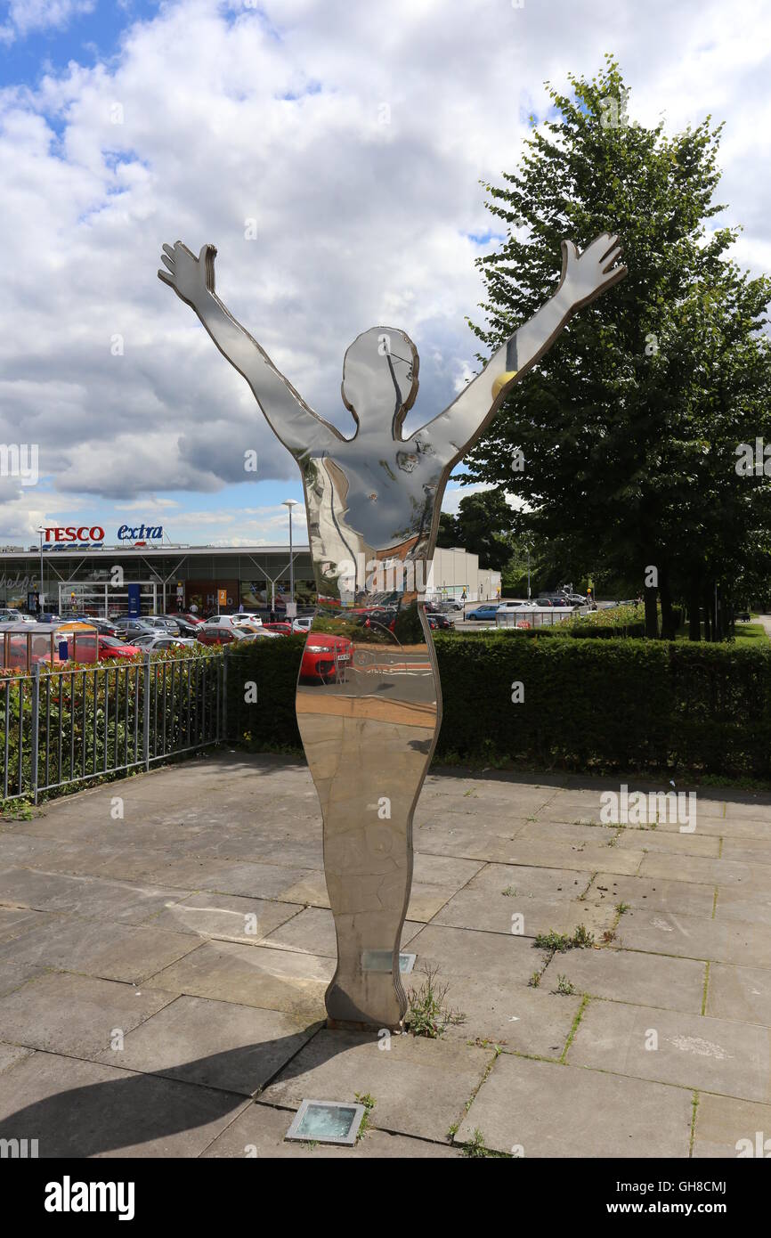 The Sentinels polished stainless steel reflective artwork by Rob ...