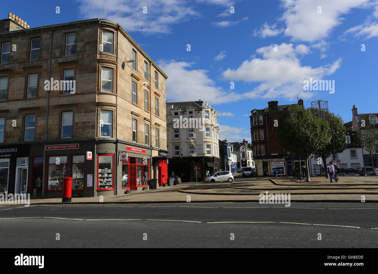 Rothesay street scene Isle of Bute Scotland August 2016 Stock Photo - Alamy