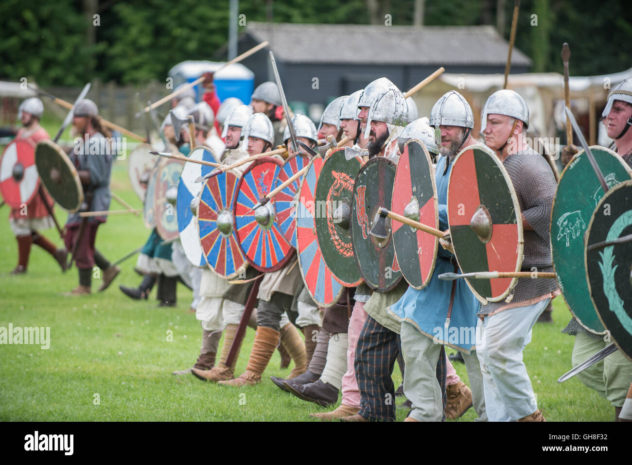 Shield wall hi-res stock photography and images - Alamy