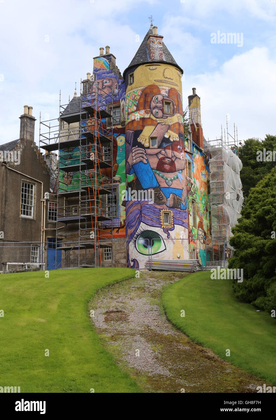 Kelburn Castle Graffiti Project Scotland August 2016 Stock Photo - Alamy