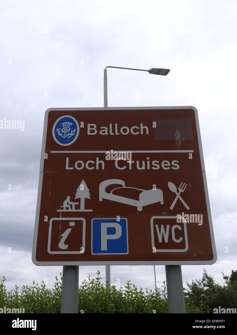 Tourism sign Balloch Scotland August 2016 Stock Photo - Alamy