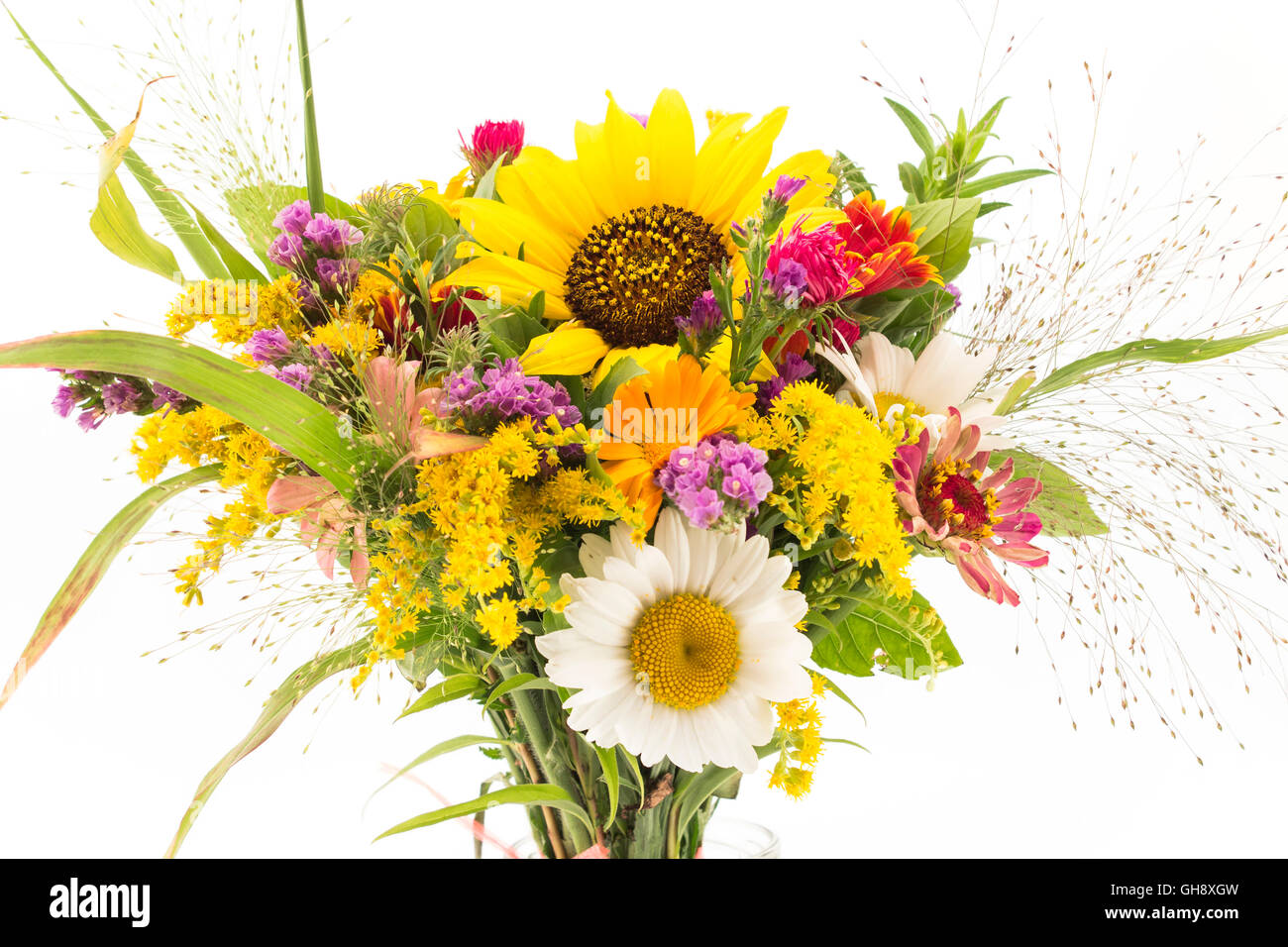 Bouquet multicolored fresh summer flowers hi-res stock photography and ...