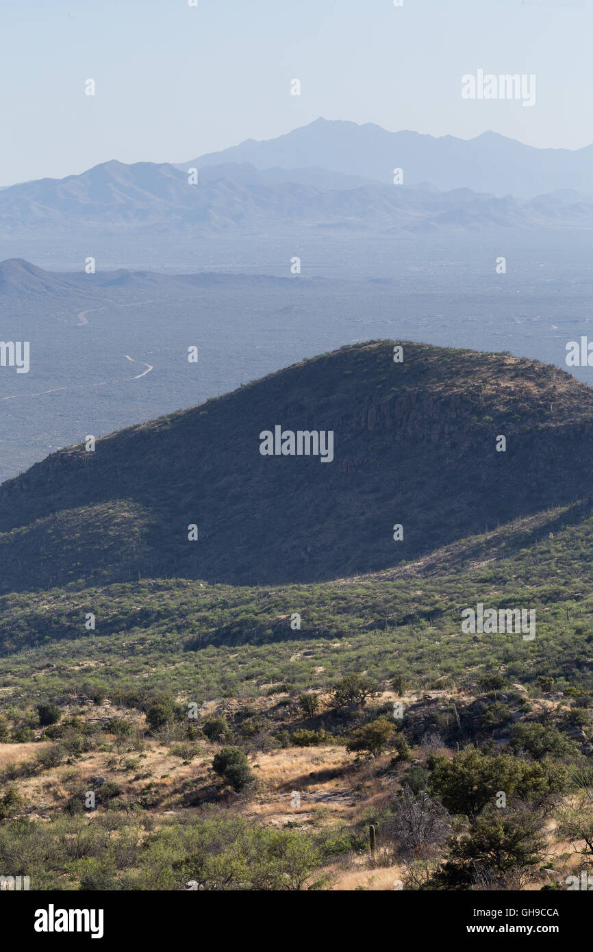 The Rincon Valley stretching out below Mica Mountain of the Rincon ...