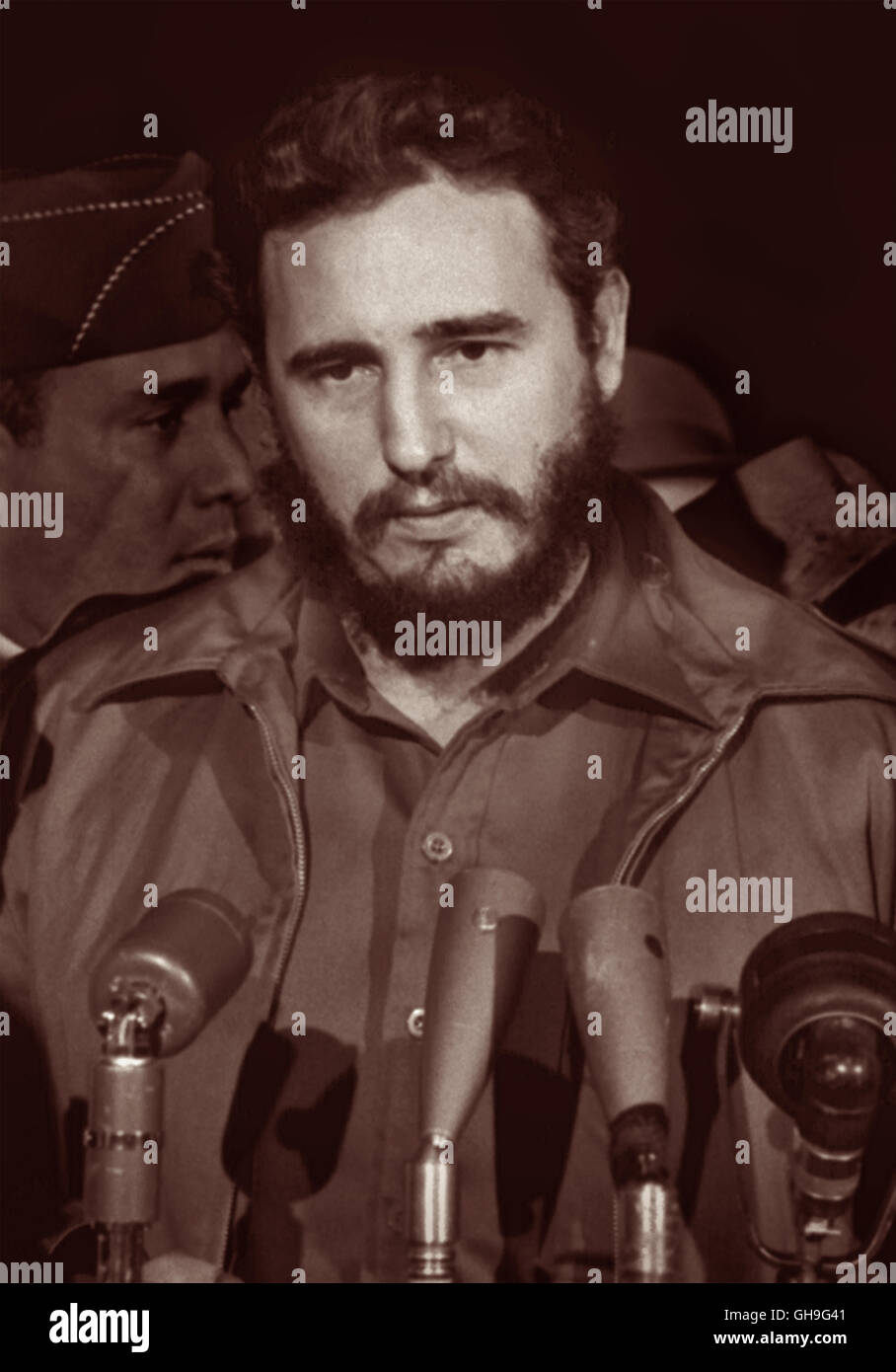 Communist leader Fidel Castro arriving at National Airport in ...