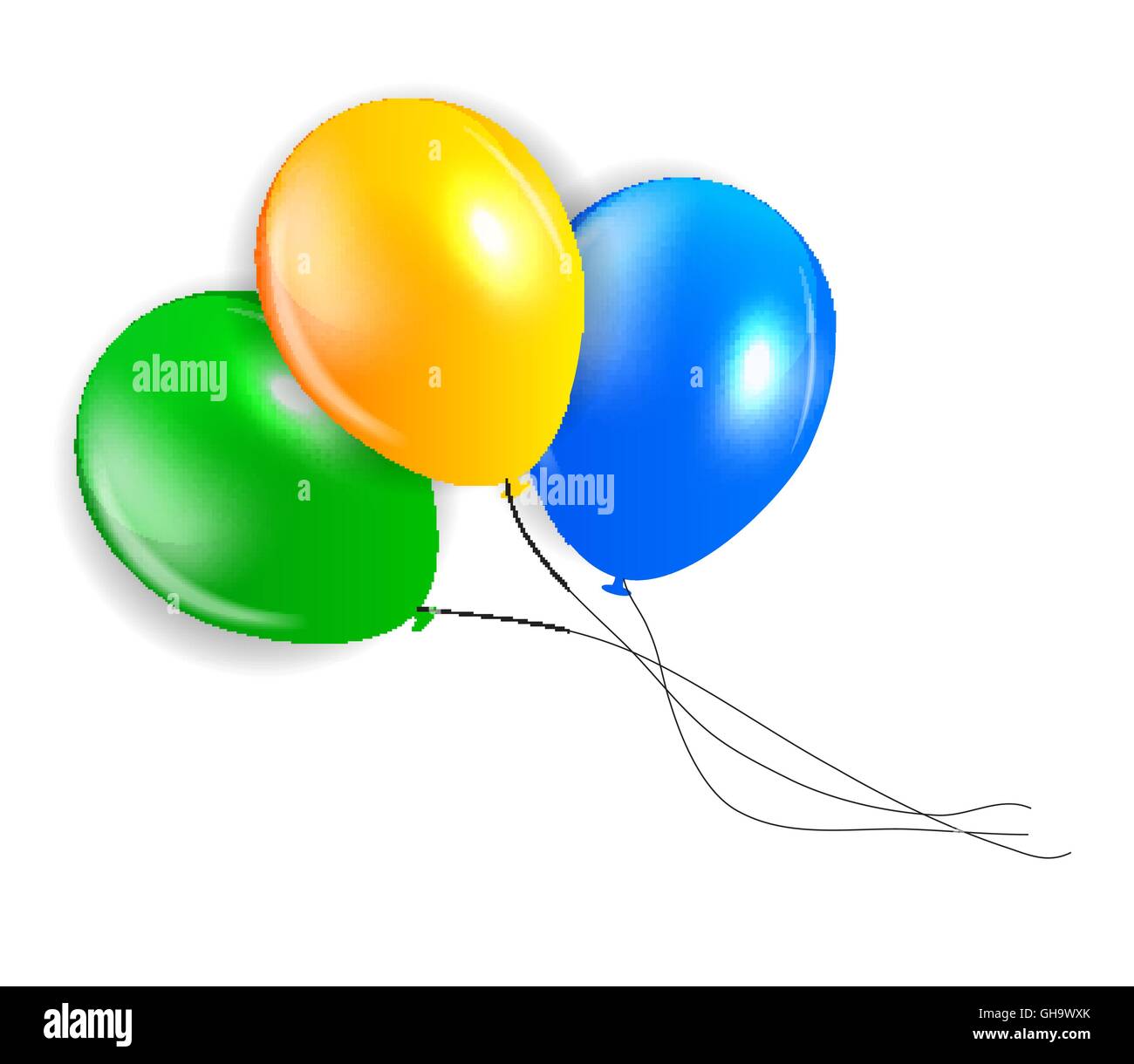 Balloons in Brazil Flag Colors, Vector Illustration Stock Vector Image ...