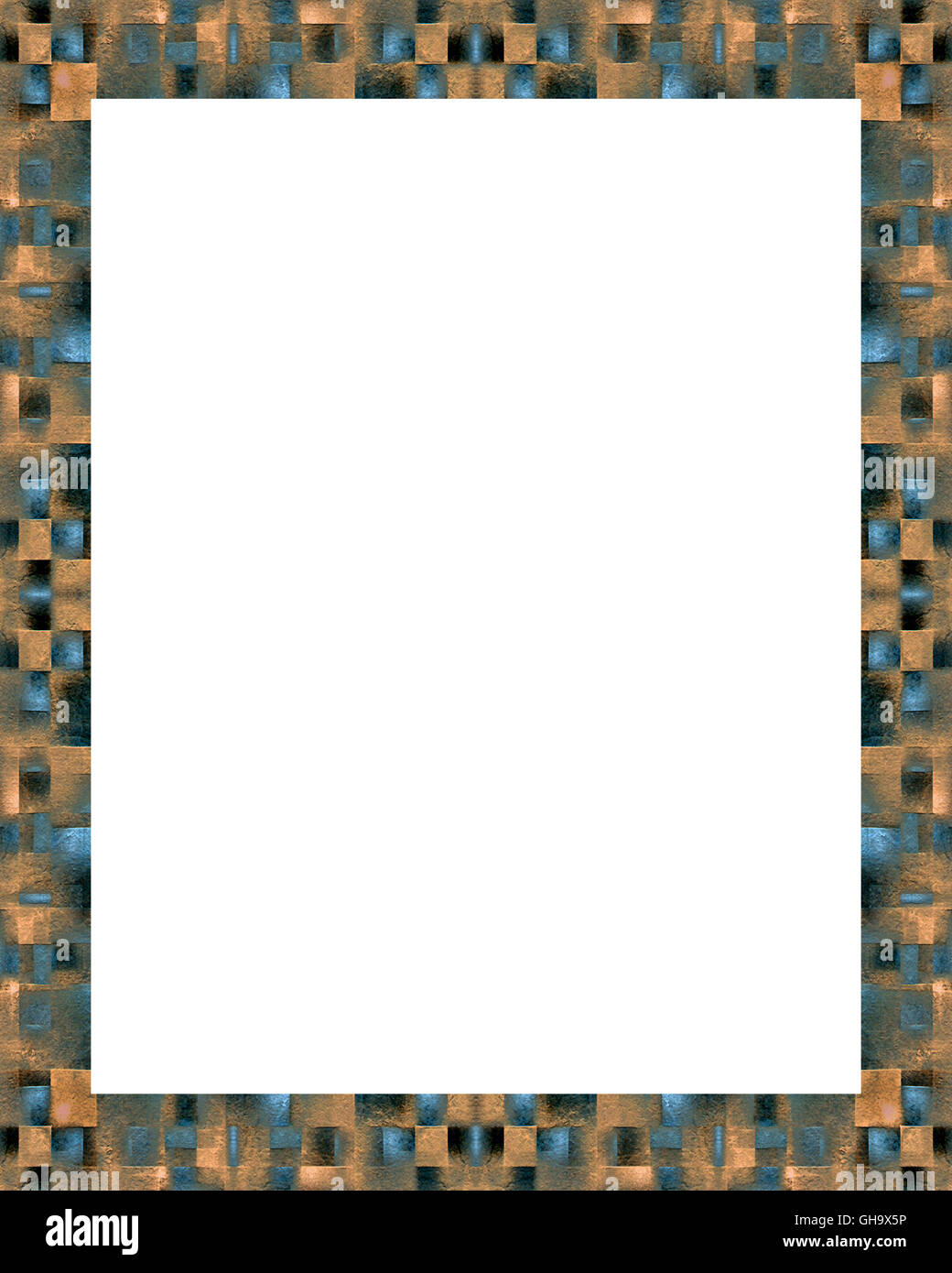 White frame background with decorated modern check design borders Stock ...