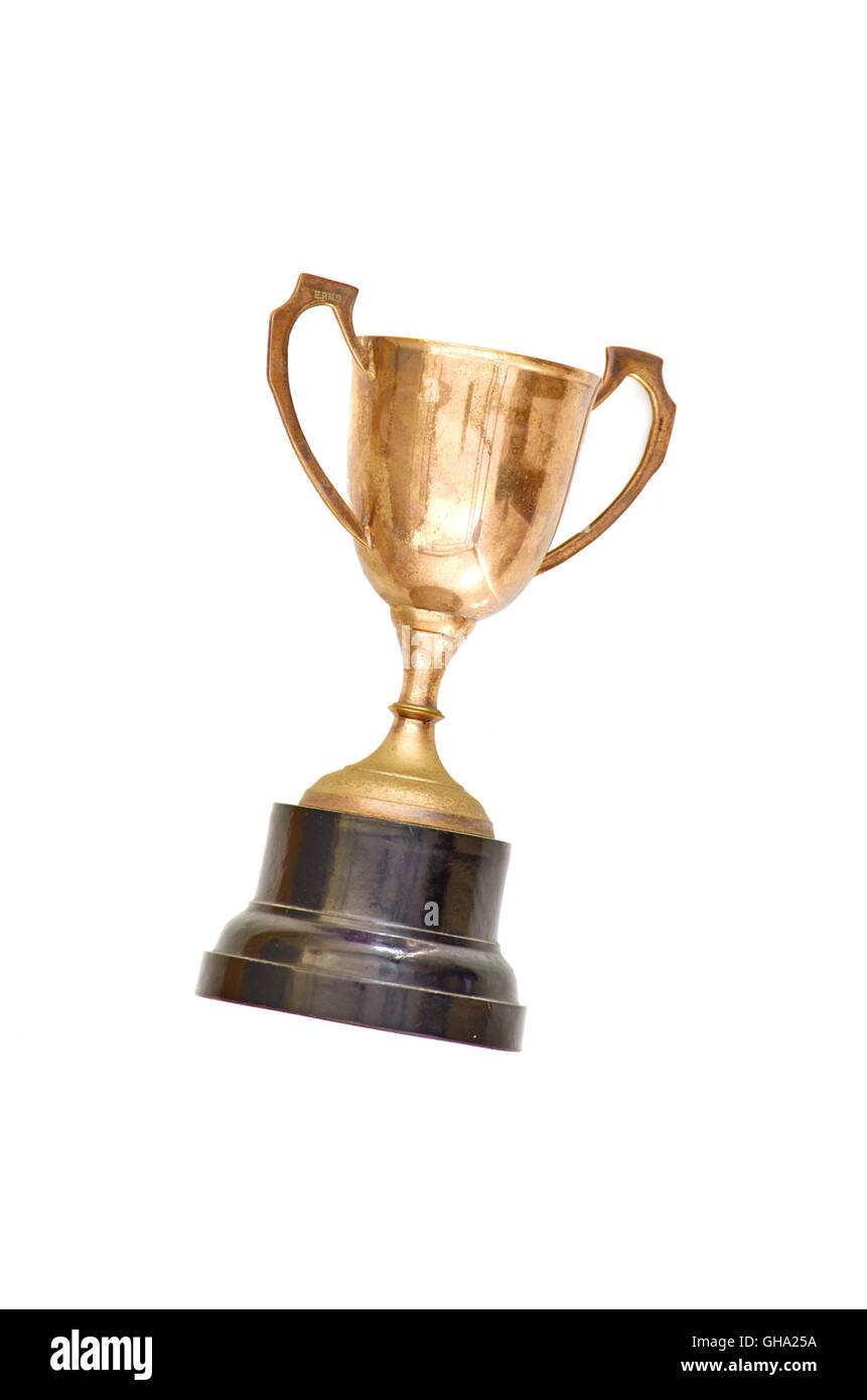 A studio photo of a vintage trophy Stock Photo - Alamy
