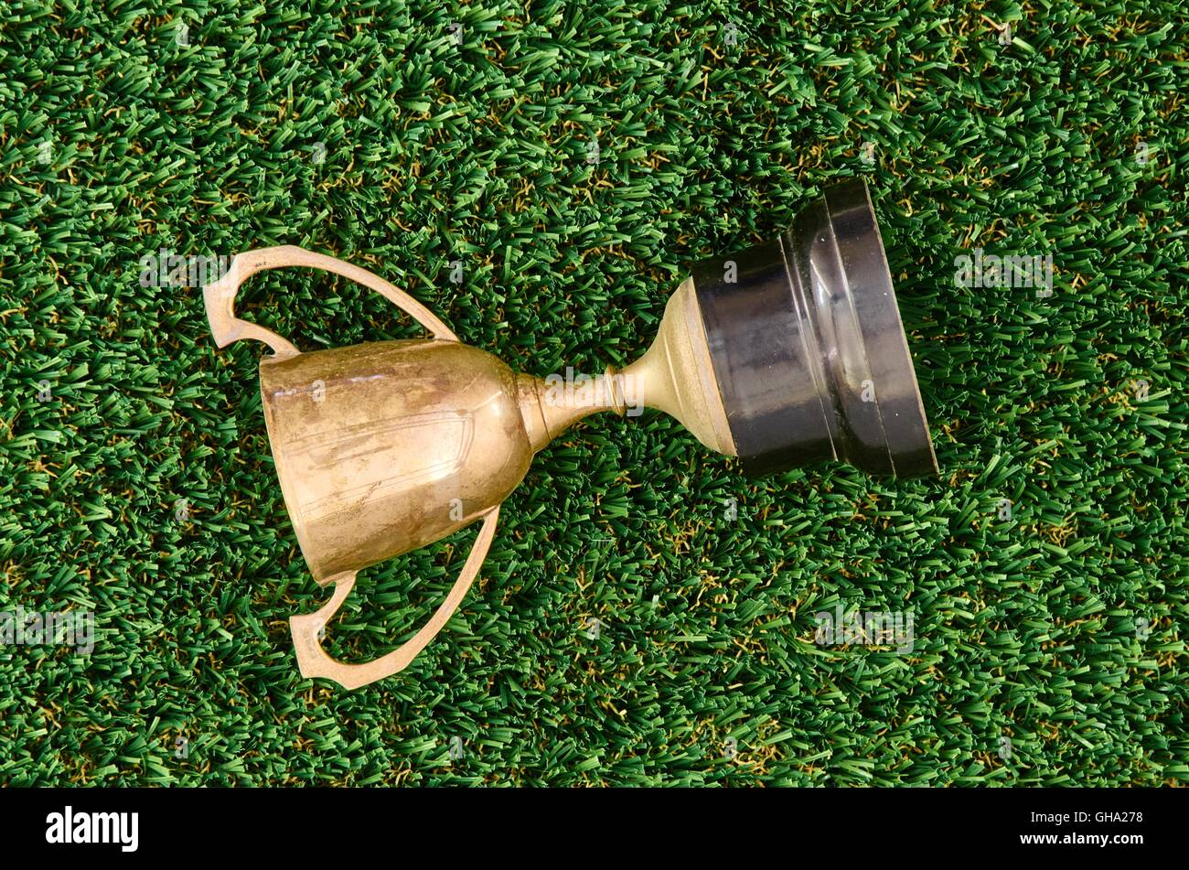A studio photo of a vintage trophy Stock Photo - Alamy