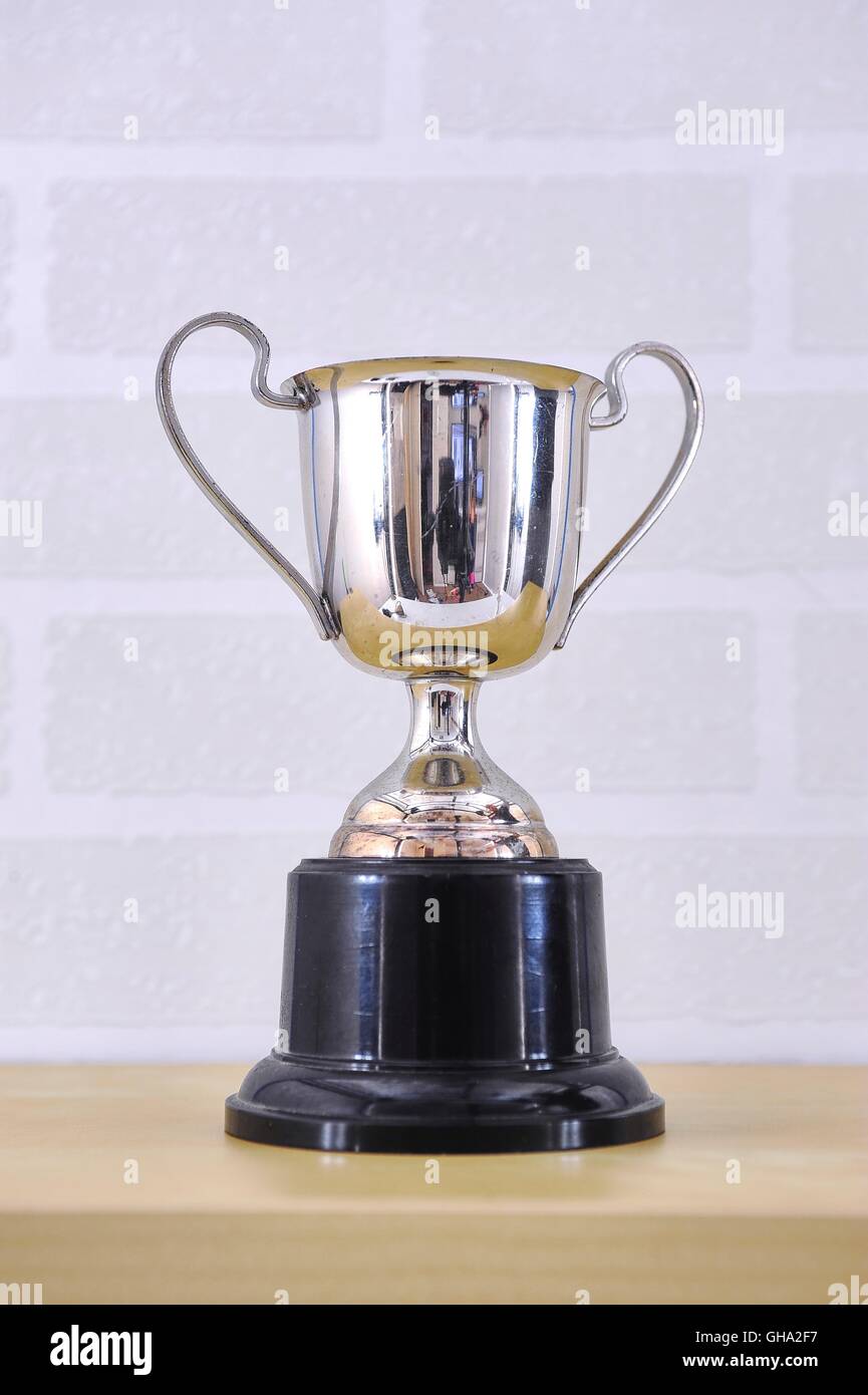 A studio photo of a vintage trophy Stock Photo - Alamy