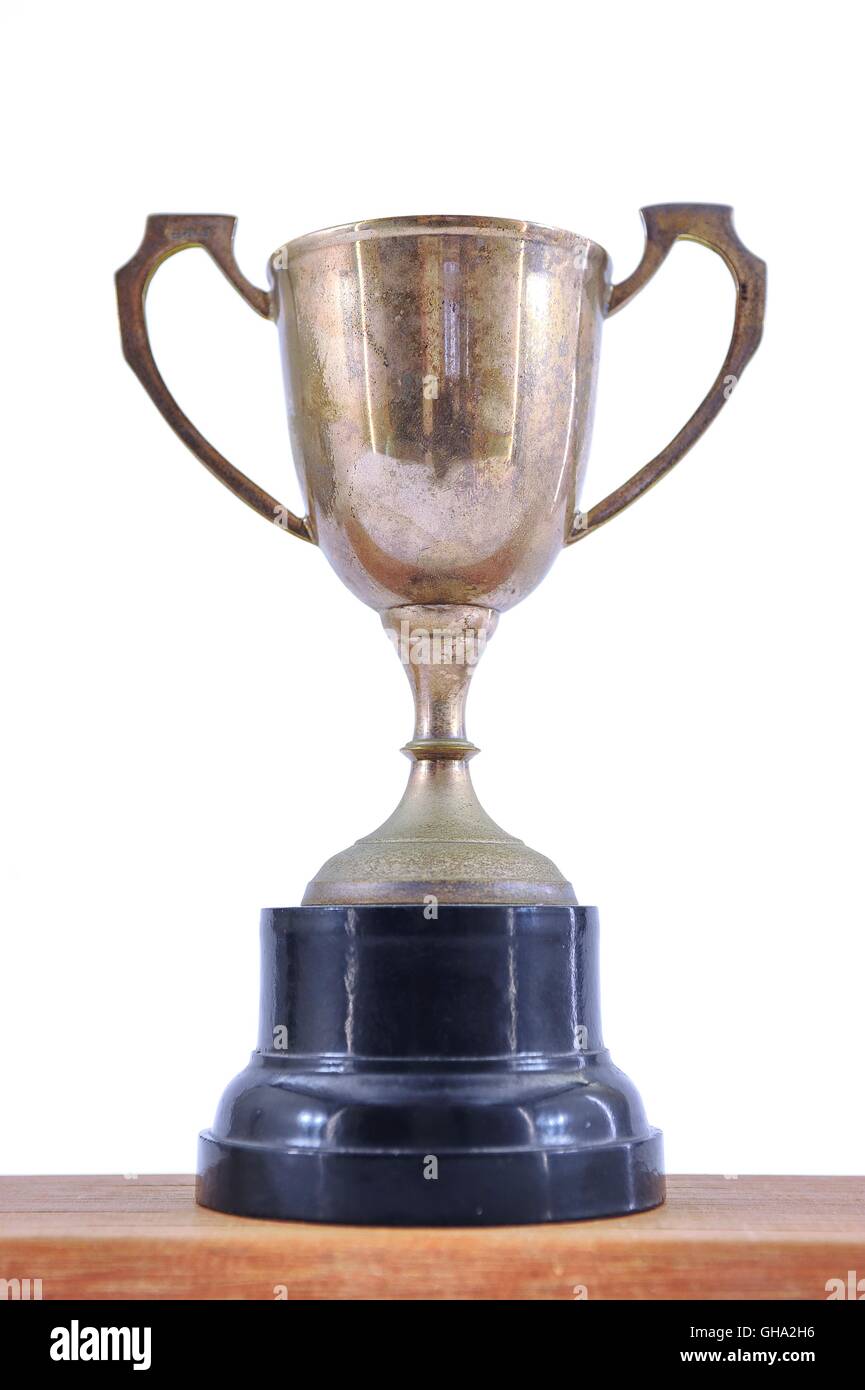 A studio photo of a vintage trophy Stock Photo - Alamy